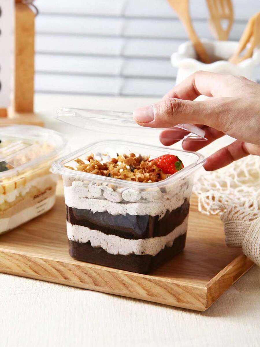 12/15/20pcs Square Cake Boxes, Suitable For Cakes, Mousse, Puddings ...