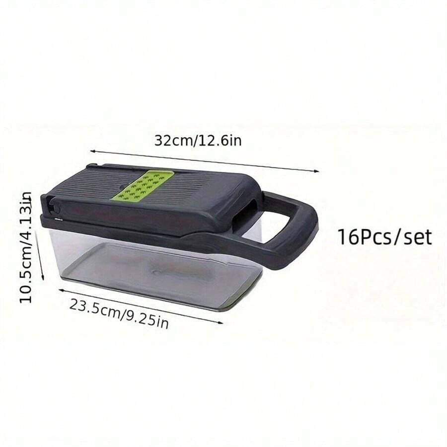 16pcs Vegetable Chopper Multifunctional Slicer, Kitchen Tool For Easy ...