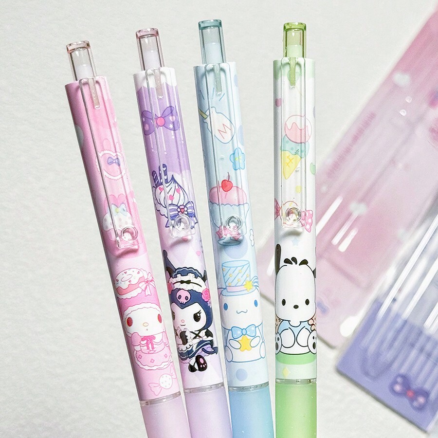 Sanrio 1 2 4pcs Cartoon Automatic Pencil Set 1pc Automatic Pencil