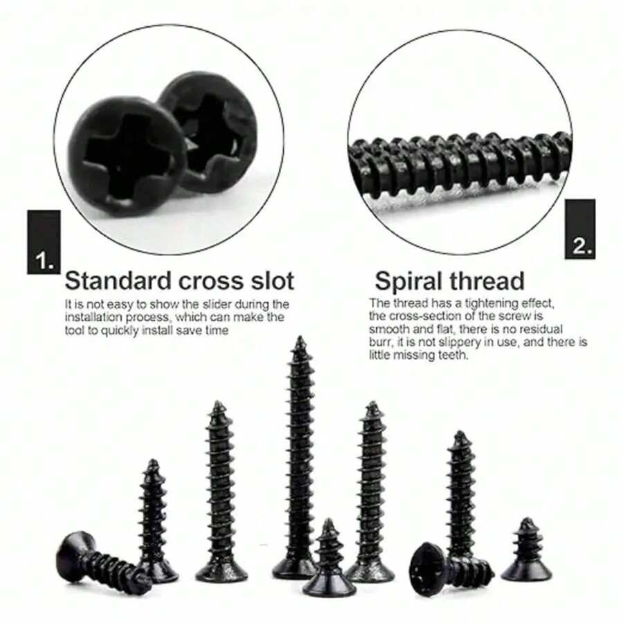 Dry Wall Screws, Self-Tapping, Light Steel KeelGypsum Board, Flat Head Screws, High-Strength ...
