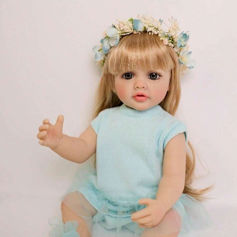 Boneca Reborn Bebê Menina NPK de 55cm, Corpo Inteiro em Vinil, Betty, Brinquedo Impermeável para ...