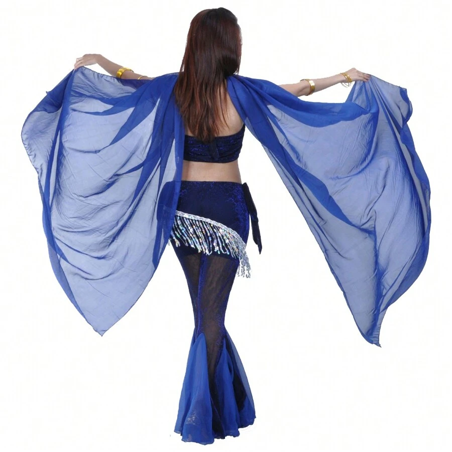XChangeFun Chiffon Hand Scarf Belly Dance Scarf Throwing Chiffon Hand ...