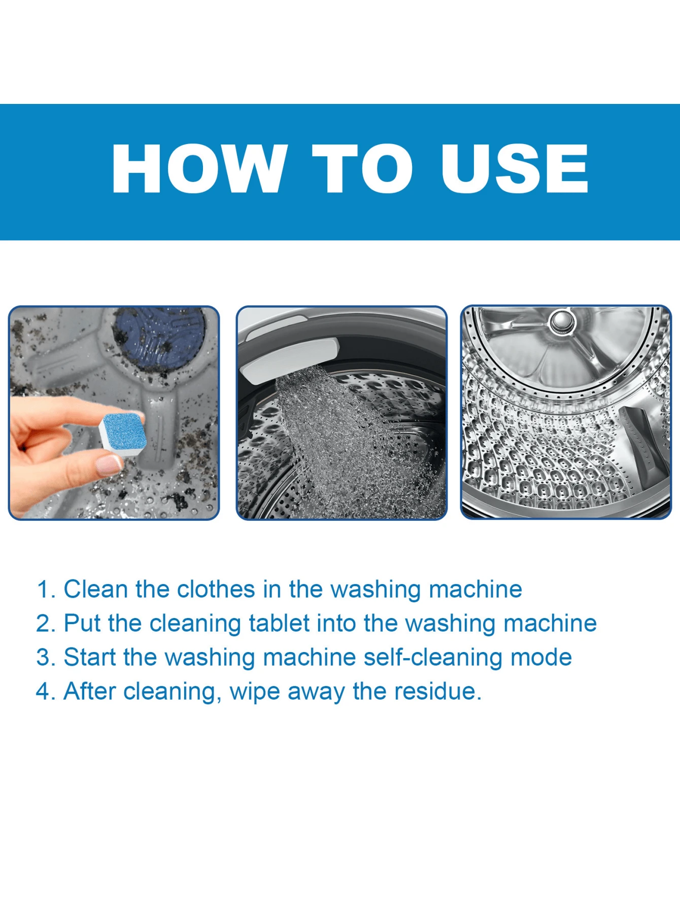 Washing Machine Cleaning Tablets Drum Type Wave Wheel Household Washing ...