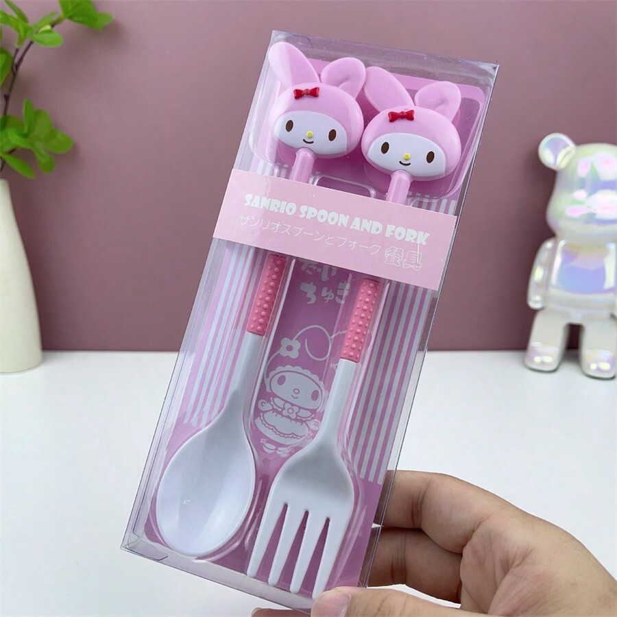 Sanrio Sanliou Cute Cartoon Shaped Spoon And Fork Combination KT ...