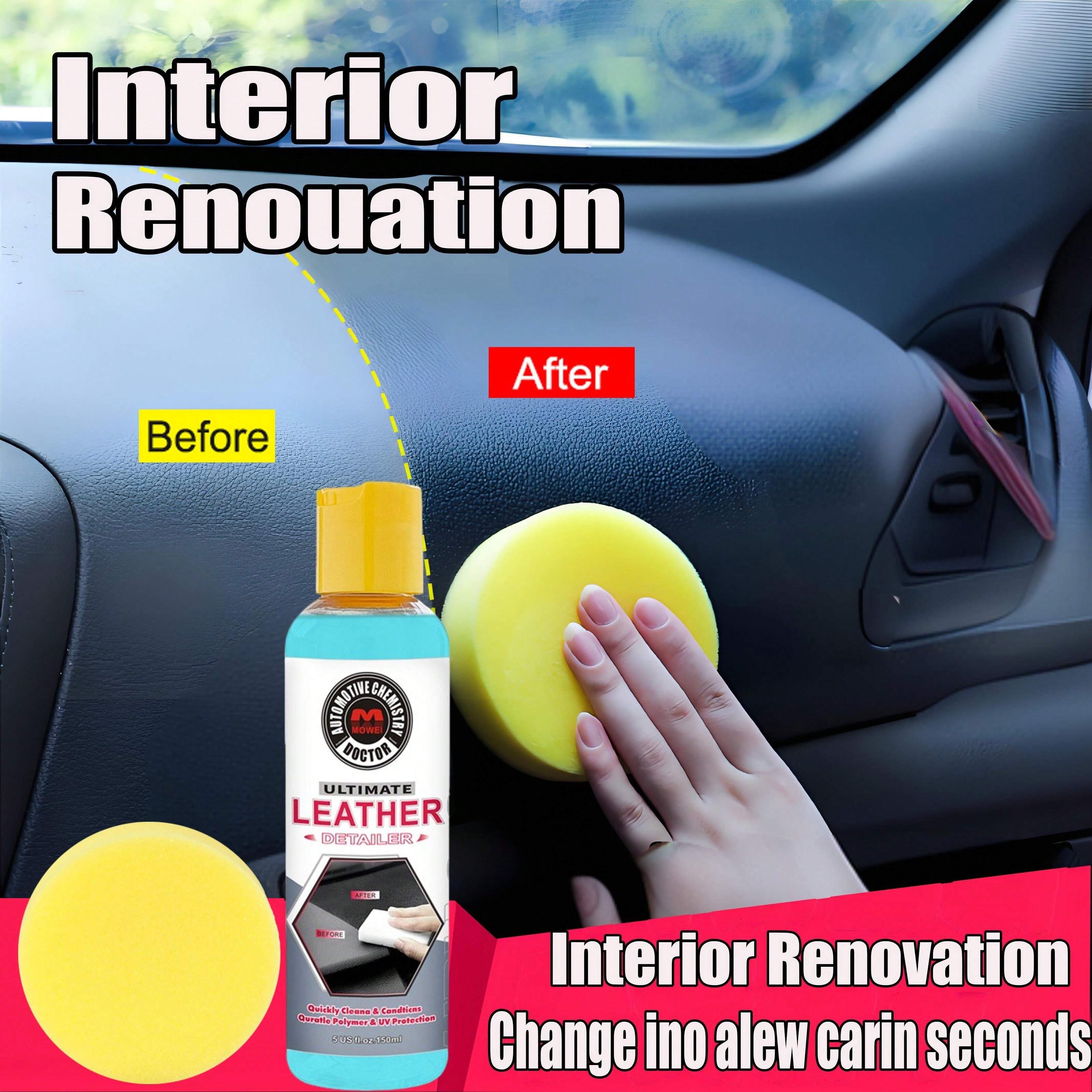 Car Interior Plastic Renewal Wax - Enhance Black And Gloss, Durable ...