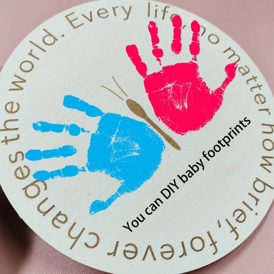 Newborn Baby Handprint And Footprint Kit - DIY Butterfly Footprints ...