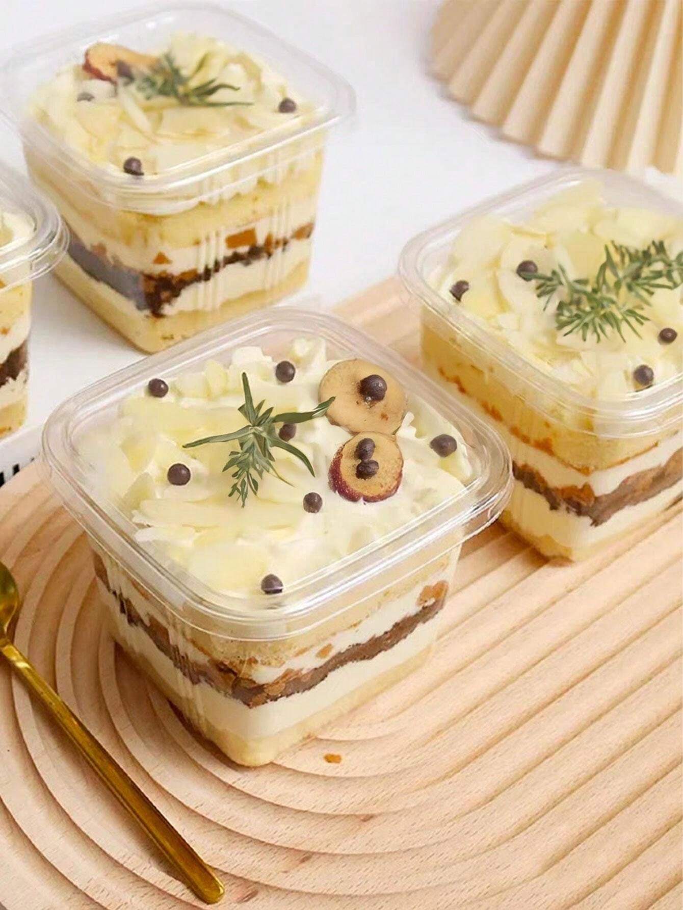 12/15/20pcs Square Cake Boxes, Suitable For Cakes, Mousse, Puddings ...