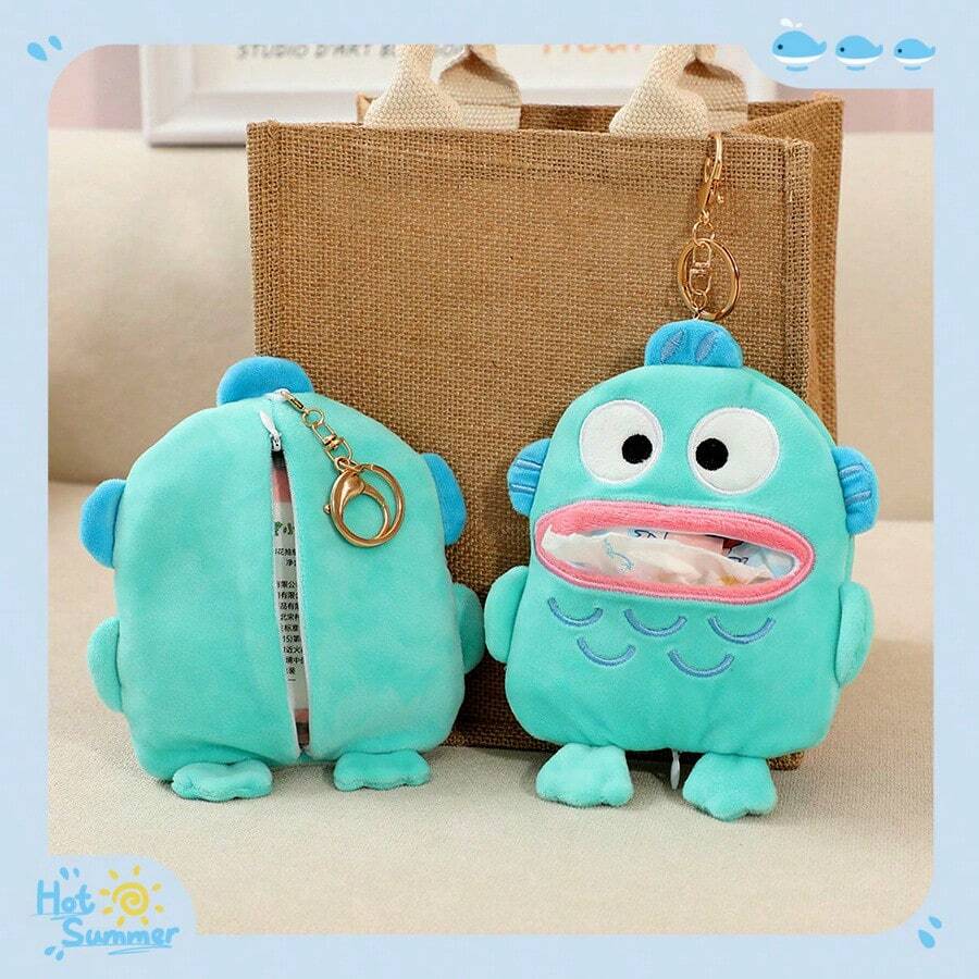 Um pacote de lenços de papel Blue Merman, uma mochila decorada com ...