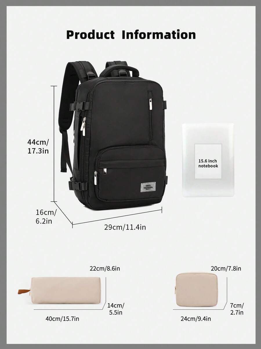 40L Expandable Flight-Approved Carry-On Travel Backpack - Laptop Bag ...