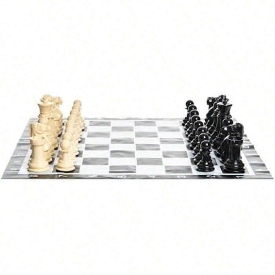 Large Chess Set - 8-Inch King With Giant Vinyl Chess Mat for Sale ...