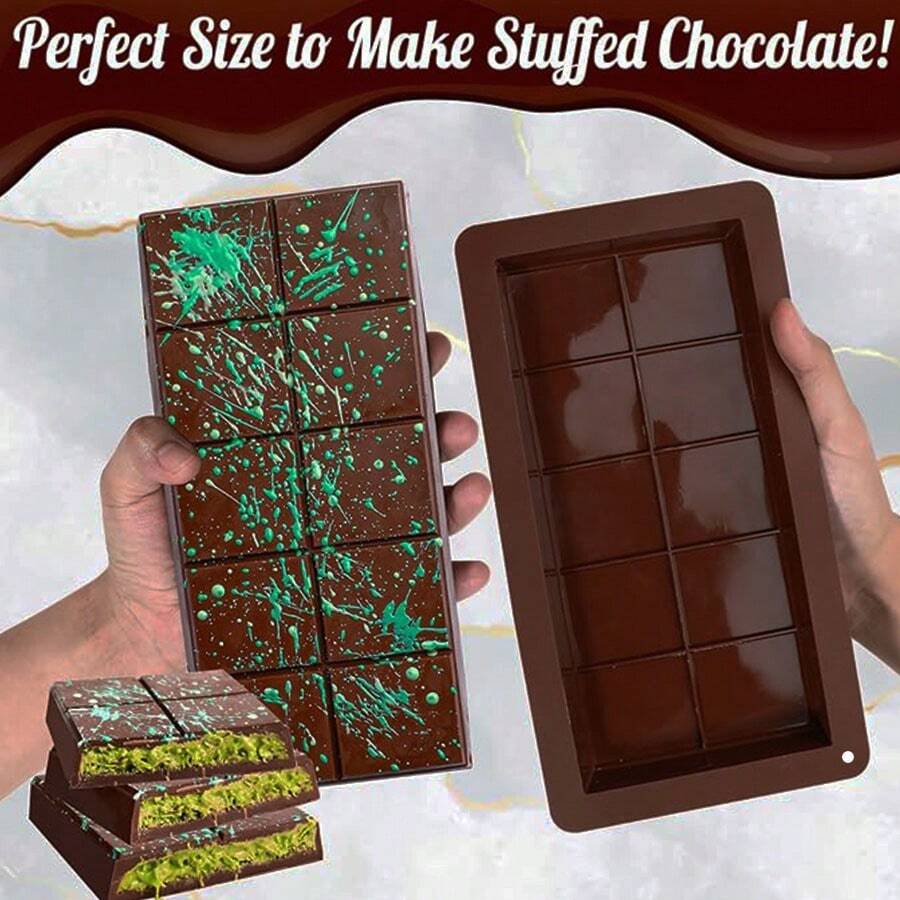 Deep Chocolate Bar Molds, Large And Thick Silicone Chocolate Bar Molds For Stuffed Bar, Big ...