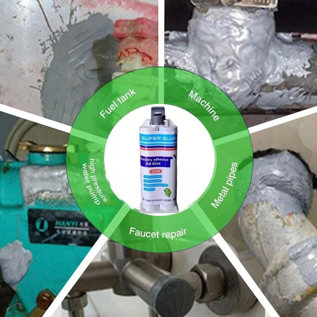1pc Industrial Strength Cast Iron AB Glue, High Temperature Resistant ...