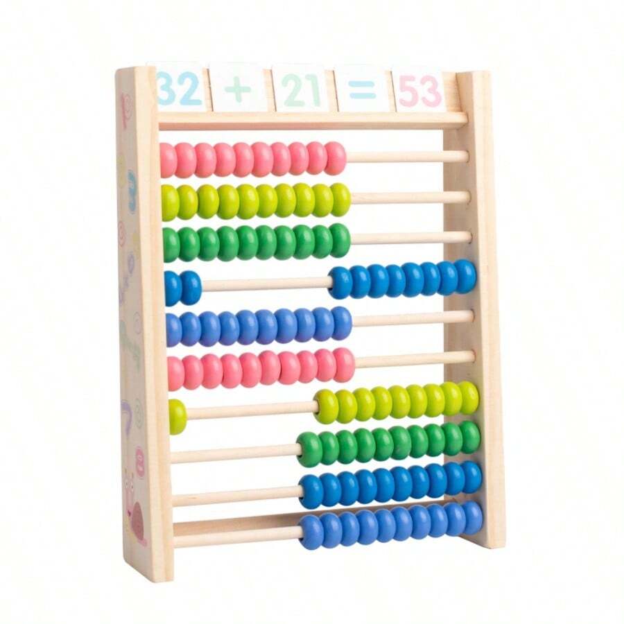 Children's Wooden Math Learning Toy - 10 Level Multipurpose Abacus, For ...