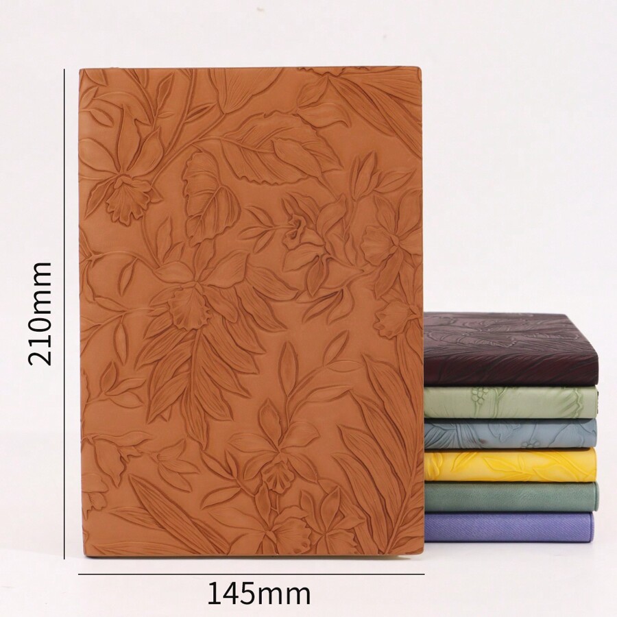 1pc A5 Size Vintage Debossed Notebook, Simple & Elegant Diary Journal ...