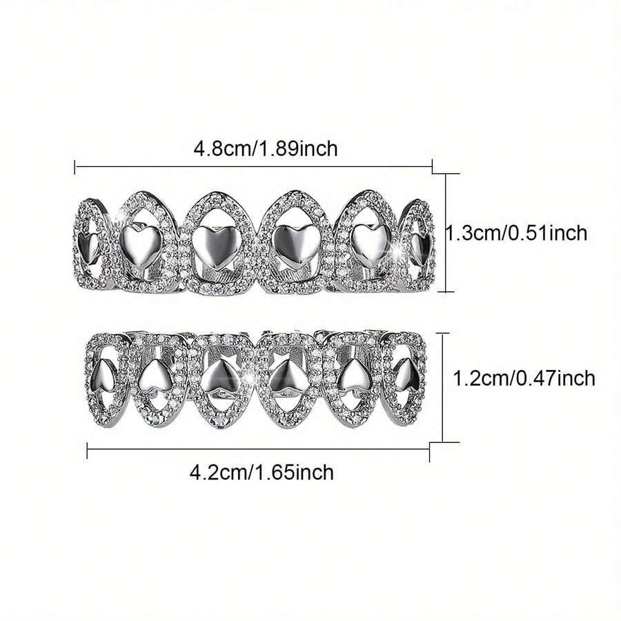 Irregular 8-Tooth Golden Plated Dental Set With Zirconium Micro Inlay ...