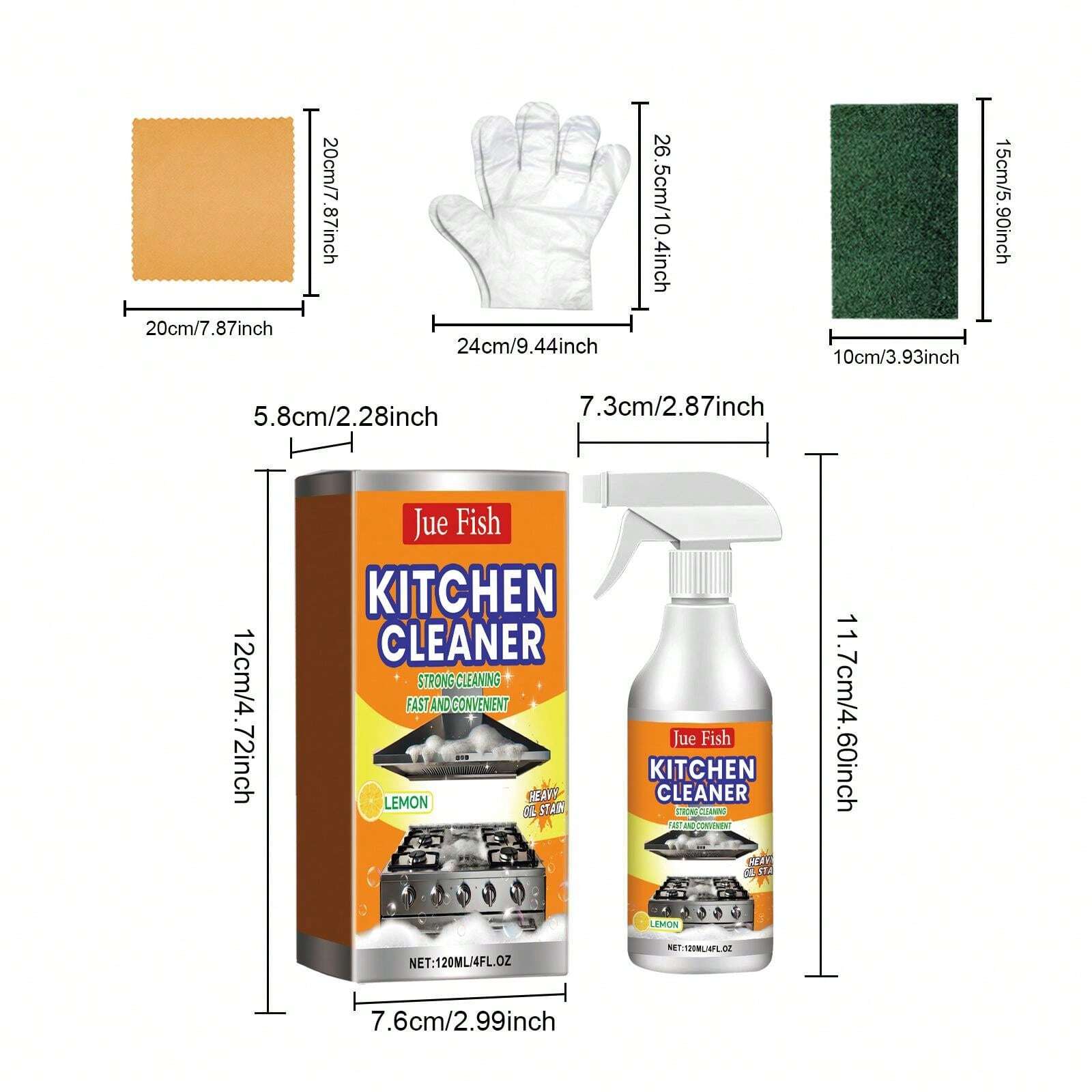 Jue-Fish Kitchen Degreasing Cleaner, Heavy Duty Cleaning Agent ...