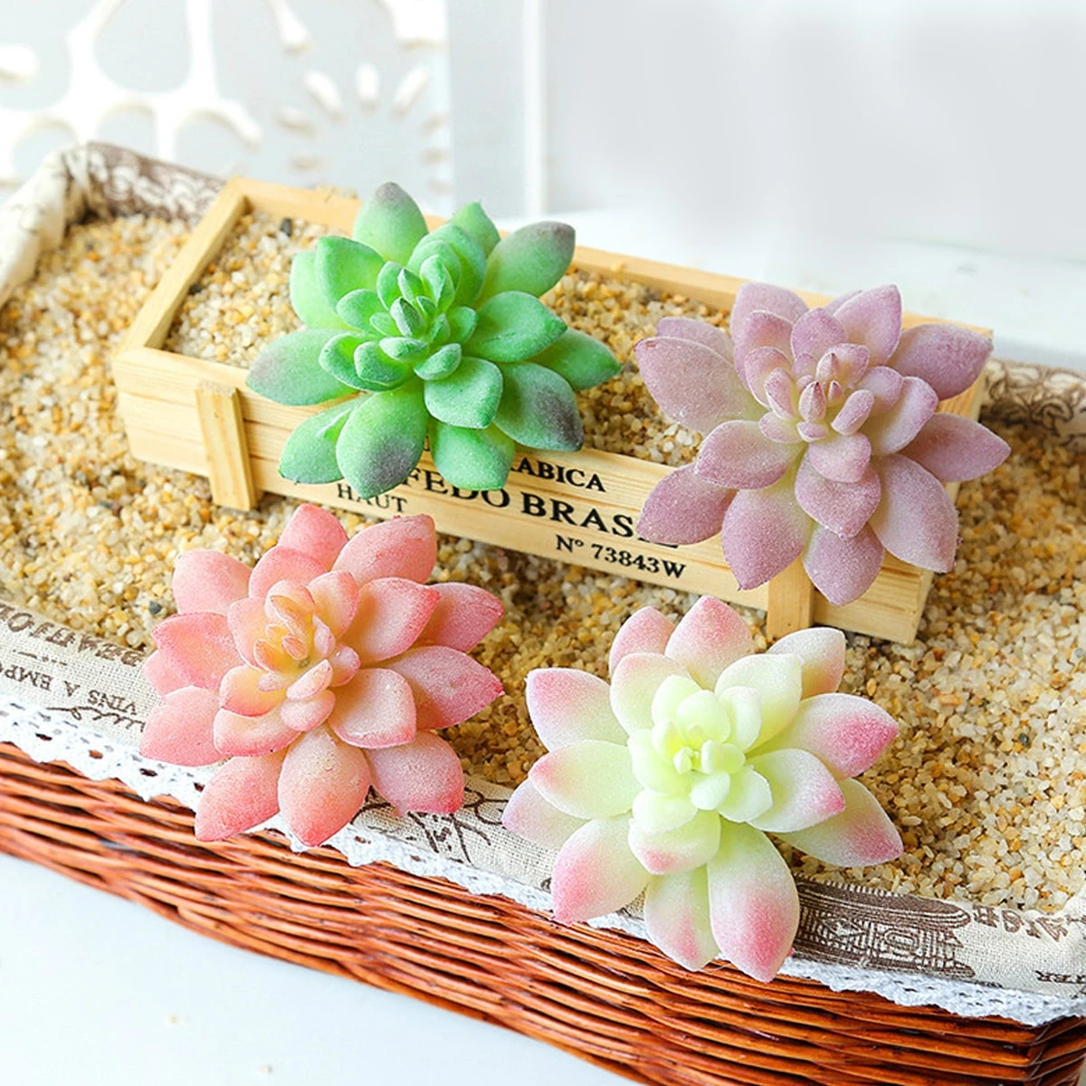 1/10 PIEZAS Plantas suculentas simuladas, accesorios creativos DIY ...