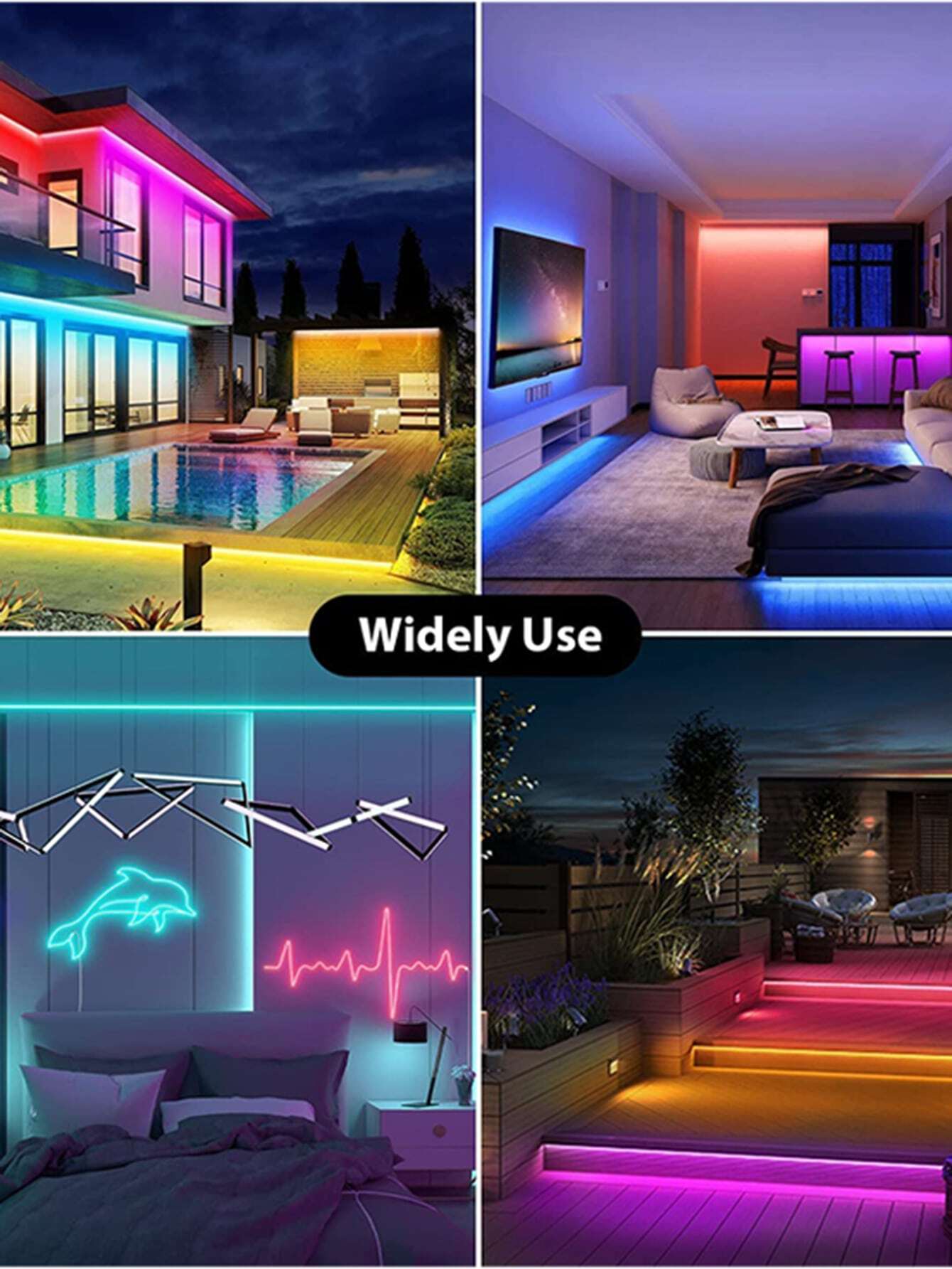 Acosh Neon RGB LED Neon Light Flexible Bendable DIY Wall Decor With ...