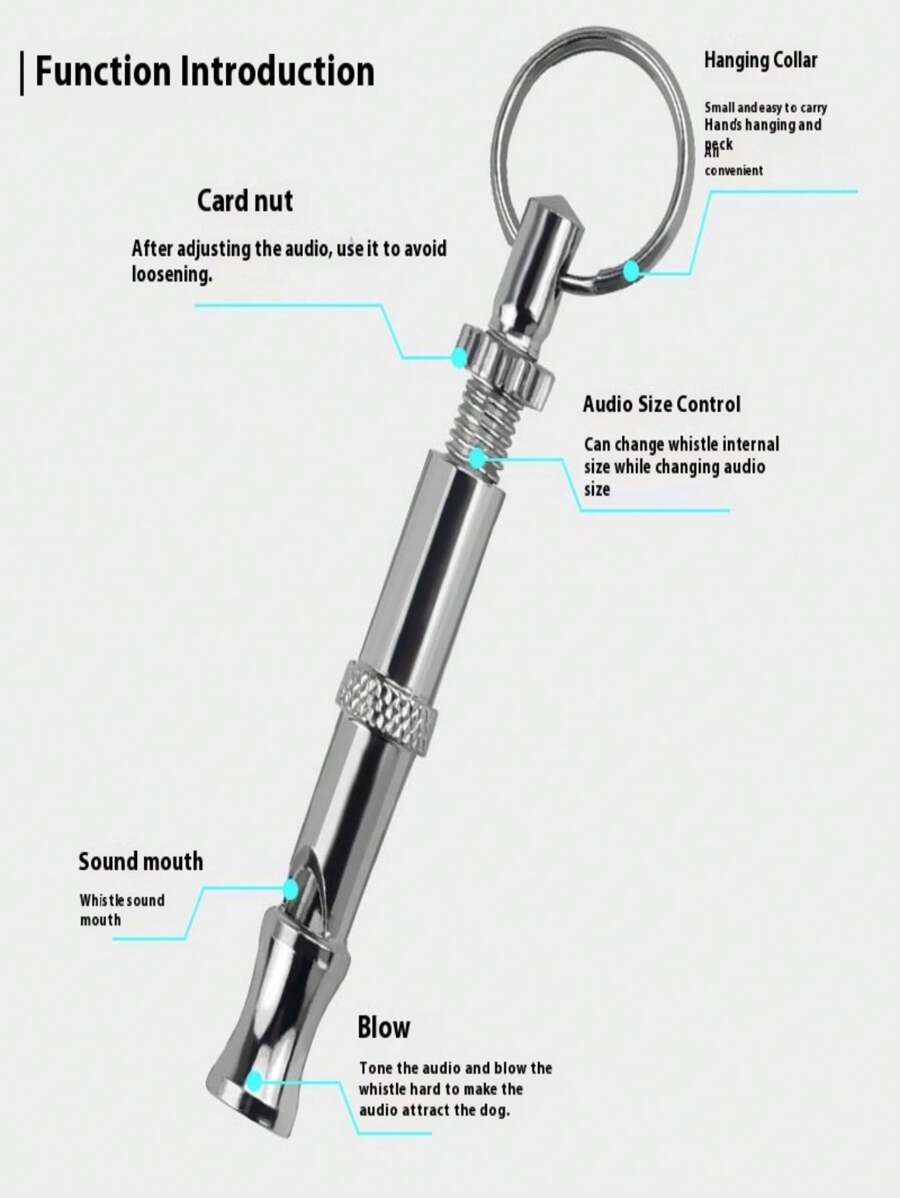 1pc Pet Training Whistle, Pet Dog Whistle, Adjustable Ultrasonic ...
