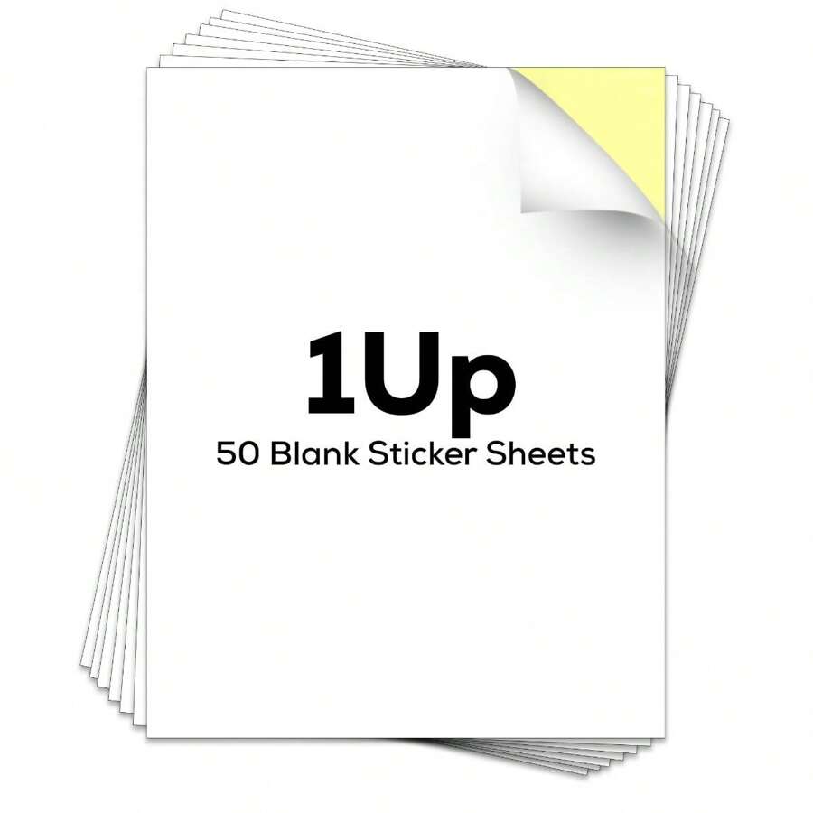 Sticker Paper - 8.26x11.69 Inch A4 Size Matte Sticker Sheets - Laser ...