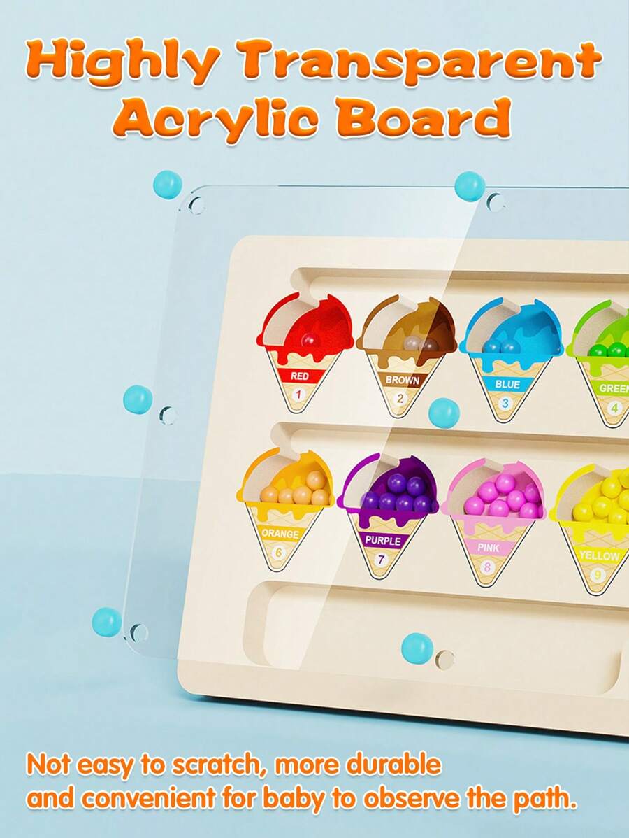 Magnetic Color And Number Maze, Wooden Color Classification Maze ...