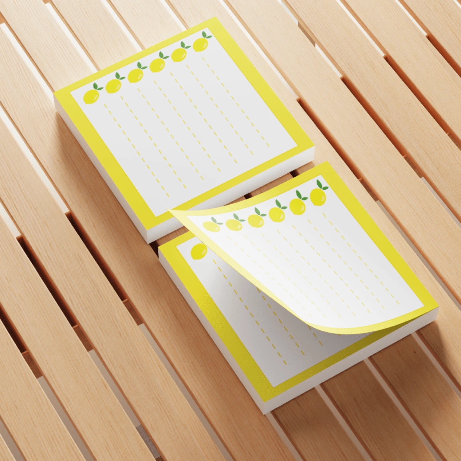 4pcs Lemon Theme Sticky Notes 3x3 Inch 50 Sheets Cute Puppy Note Pads ...