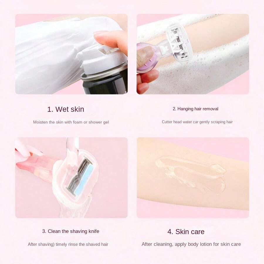 5 Layers Blade Manual Shaving Razor, Women Hair Removal Tool For ...