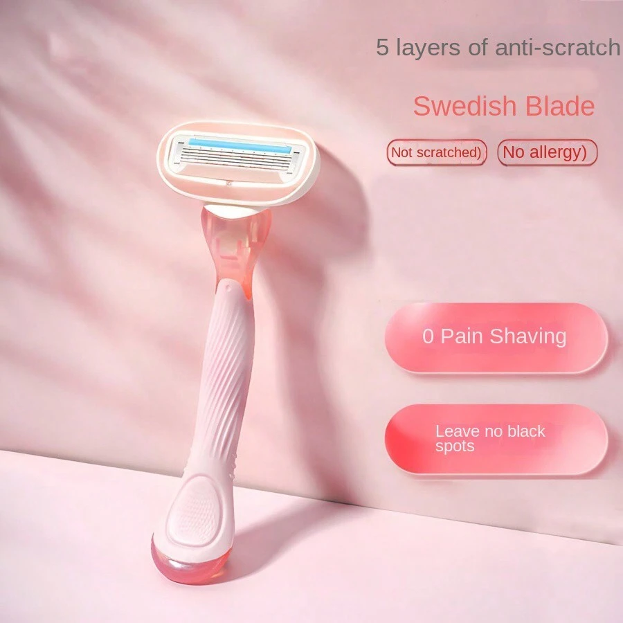 5 Layers Blade Manual Shaving Razor, Women Hair Removal Tool For ...