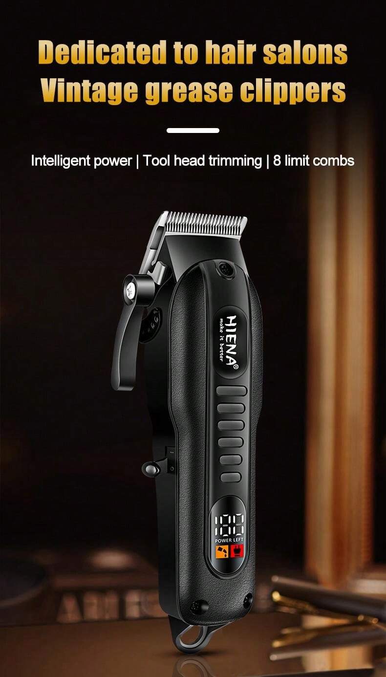HIENA Mini Adjustable Caliper Hair Clipper - USB Charging Digital ...