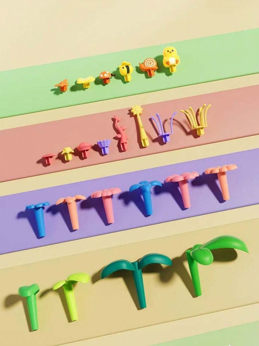 Children's Creative Color Cognitive Assembly Building Blocks Flower ...