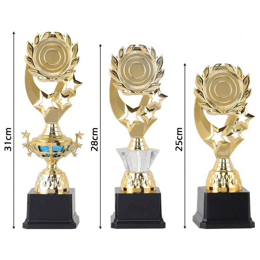 1Pc Plastic Award Trophy Star Golden Small Gold Statue Singing Dancing ...