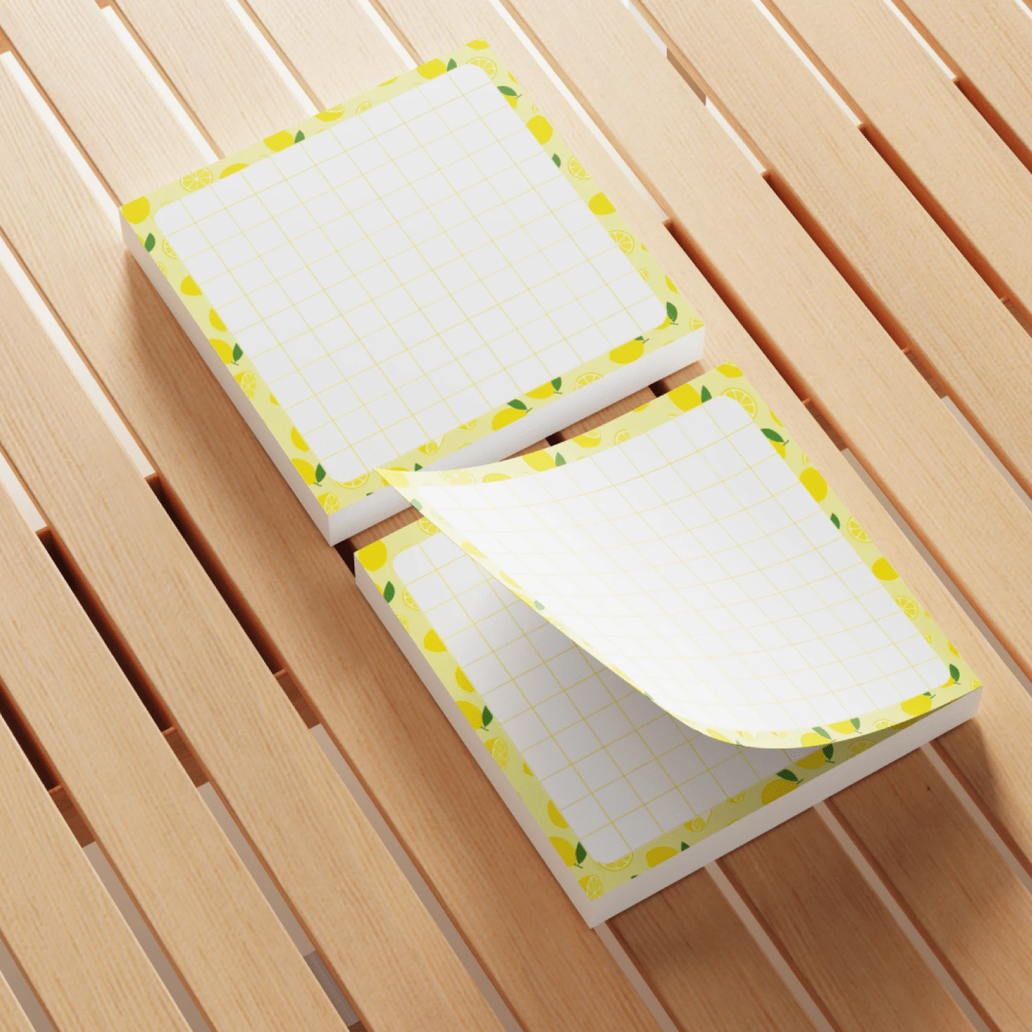 4pcs Lemon Theme Sticky Notes 3x3 Inch 50 Sheets Cute Puppy Note Pads ...