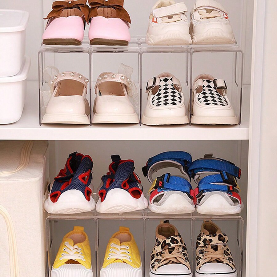 1pc/2pcs Baby Shoe Rack, Transparent Shoe Cabinet, Children's Shoe ...