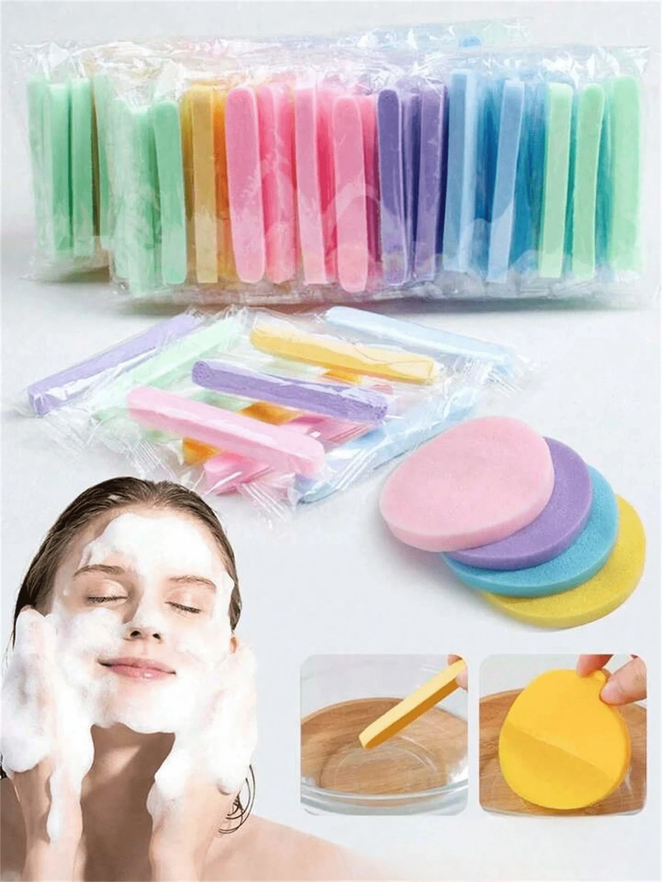 5/10/20pcs Portable Travel Compressed Facial Sponge, Disposable Thick ...