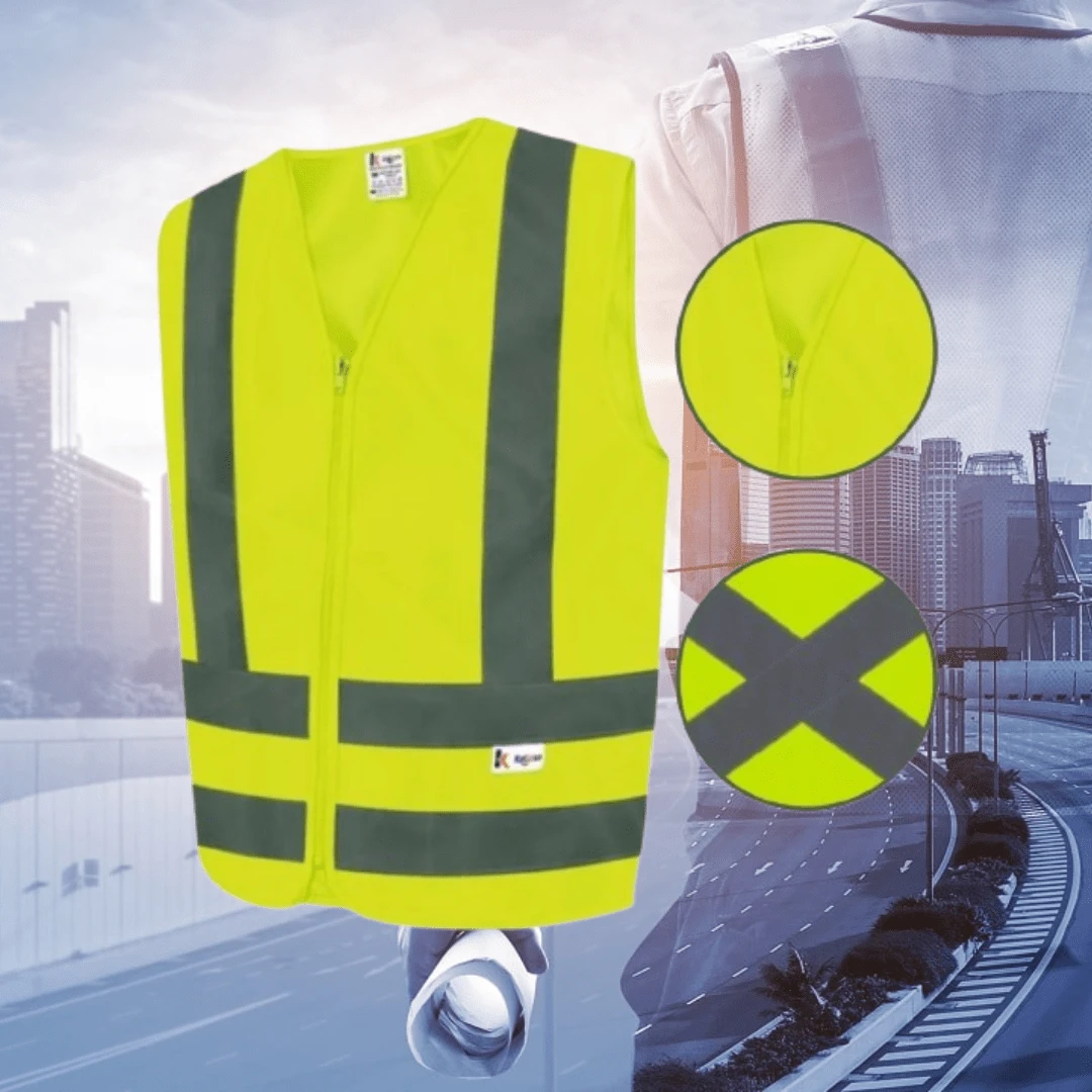 PPE Signaling Vest Reflective Strip For Construction Works Cycling Road ...