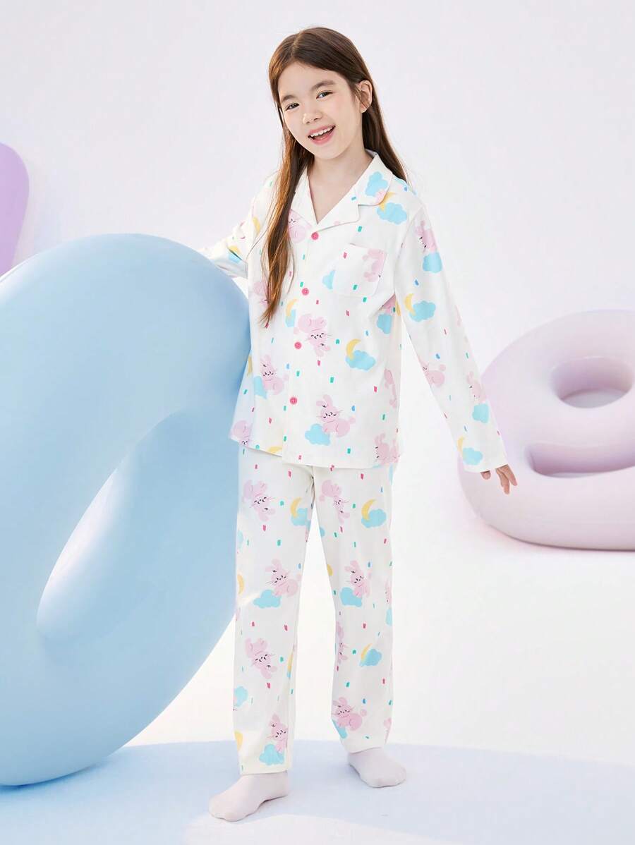 Balabala Tween Girl' Pajama Set 2024 Autumn Cozy Homewear | SHEIN South ...