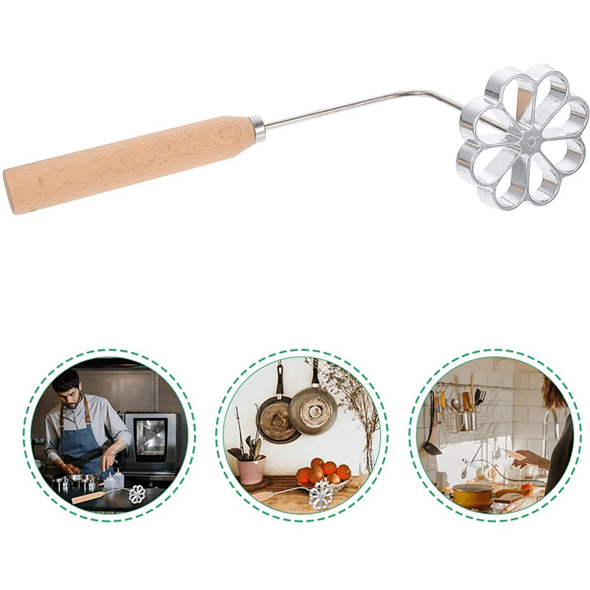 4X Rosette Timbale Iron Set Bunuelera With Handle Traditional Mexican ...