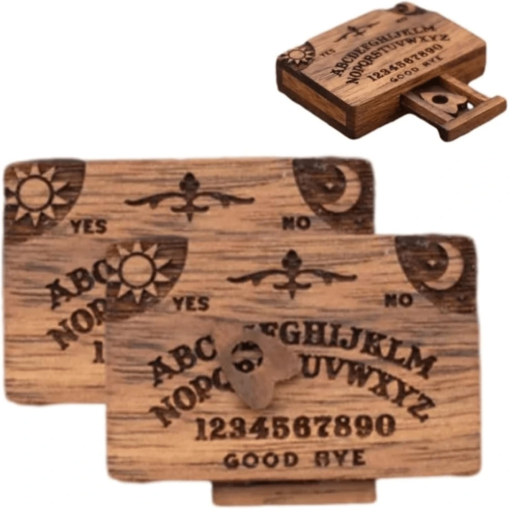 Vintage Style Mini Wooden Ouija Board With Drawer - Handmade Spiritual ...