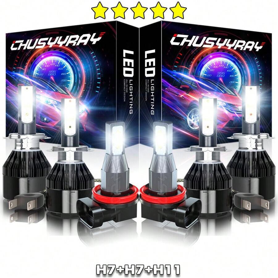 CHUSYYRAY For Mercedes-Benz ML350 2003-2015 6x H7 H7 H11 LED Headlight ...