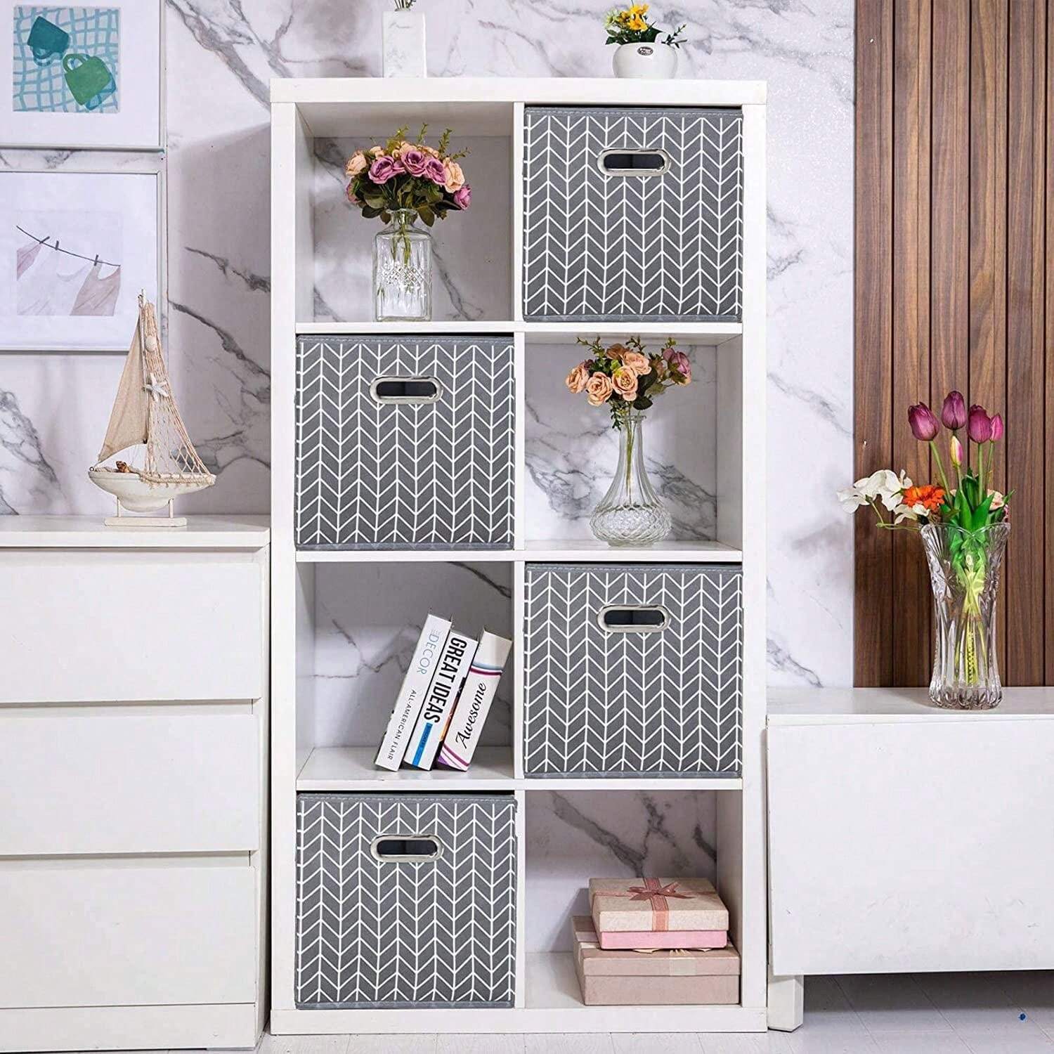 Folding Storage Boxes In The Shape Of A Folding Cube With Metal ...