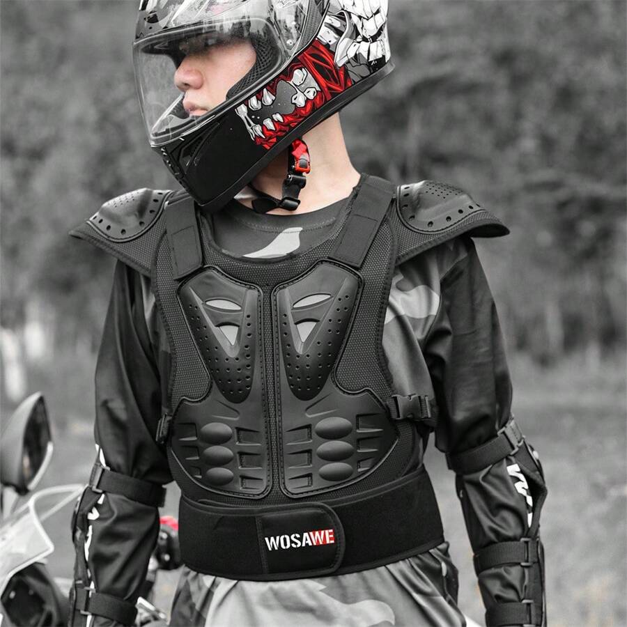 WOSAWE WOSAWE Motorcycle Body Armor Vest Motocross Chest Back Protector ...