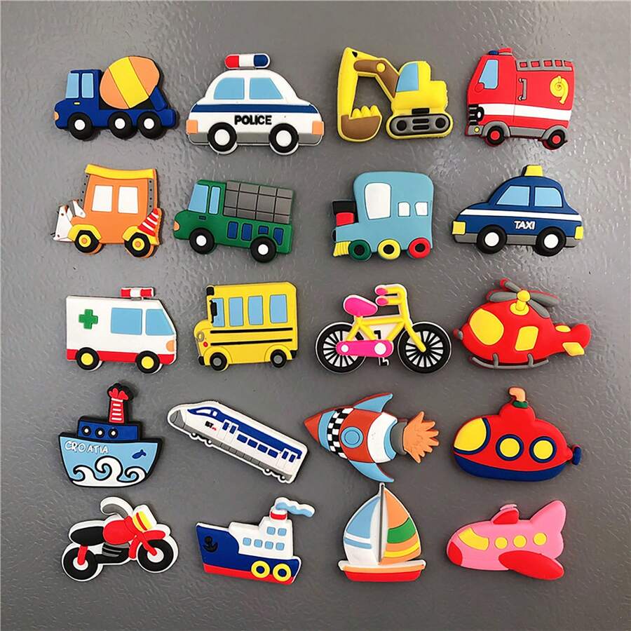 10pcs/Set Car & Airplane Design Fridge Magnets, Personality Creative ...