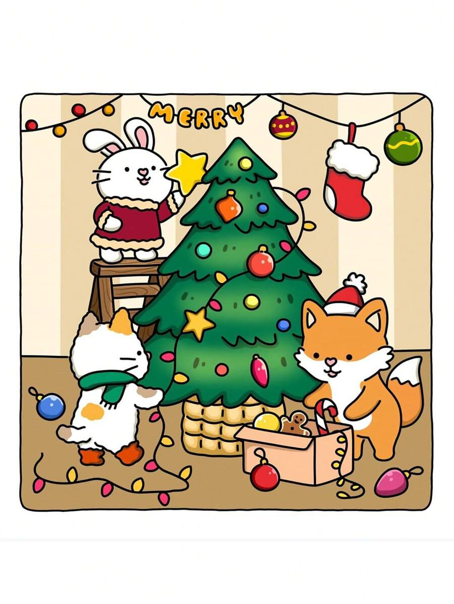 Fuzzy Hygge: Christmas Vibes Coloring Book For Adults Featuring Cozy ...