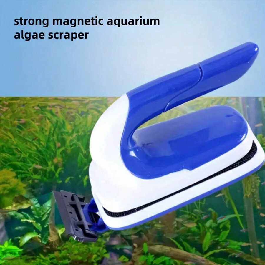 Fish Tank Magnetic Algae Scraper - PVC Material Aquarium Cleaning Tool ...