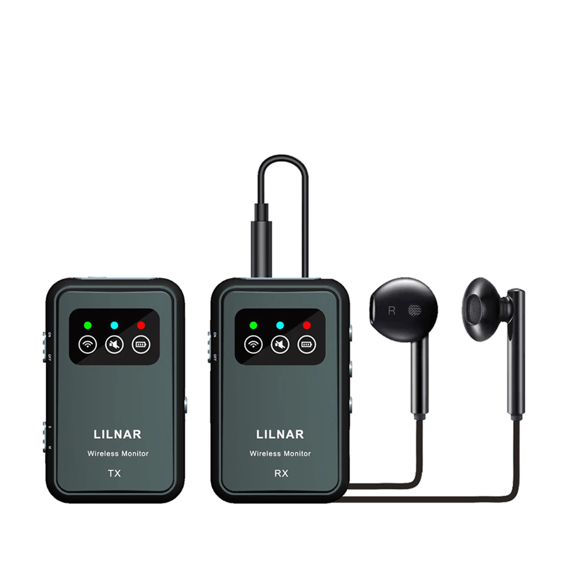 Wireless In Ear Monitor System 2.4 G Earphone Rechargeable Transmitter ...