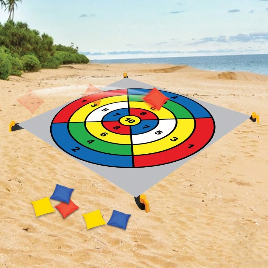 1pc Cornbread Toss Cloth & 6pcs Cornfilled Bags. Portable Beanbag Toss ...