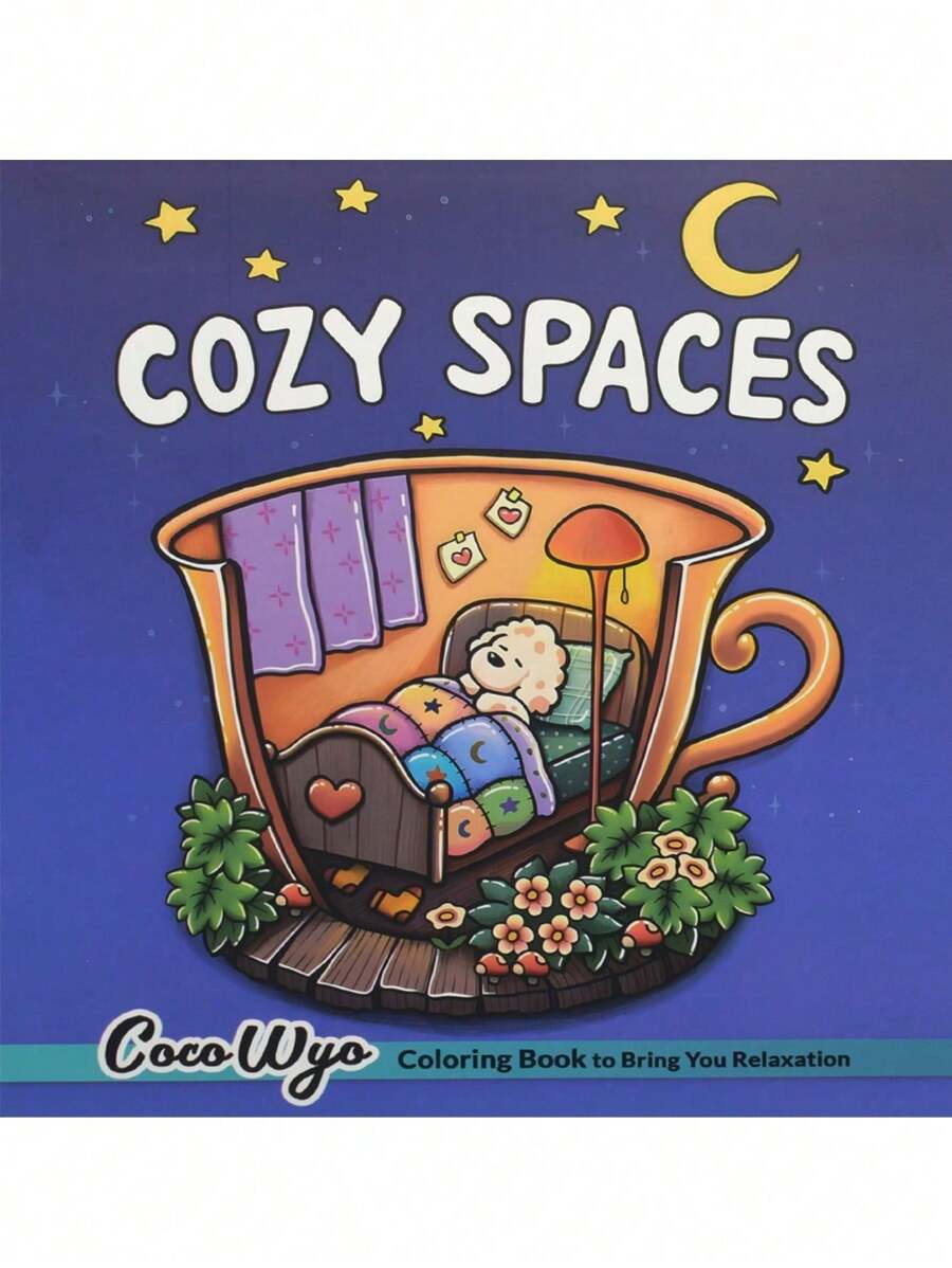 Cozy Spaces: Coloring Book For Adults And Teens Featuring Relaxing ...