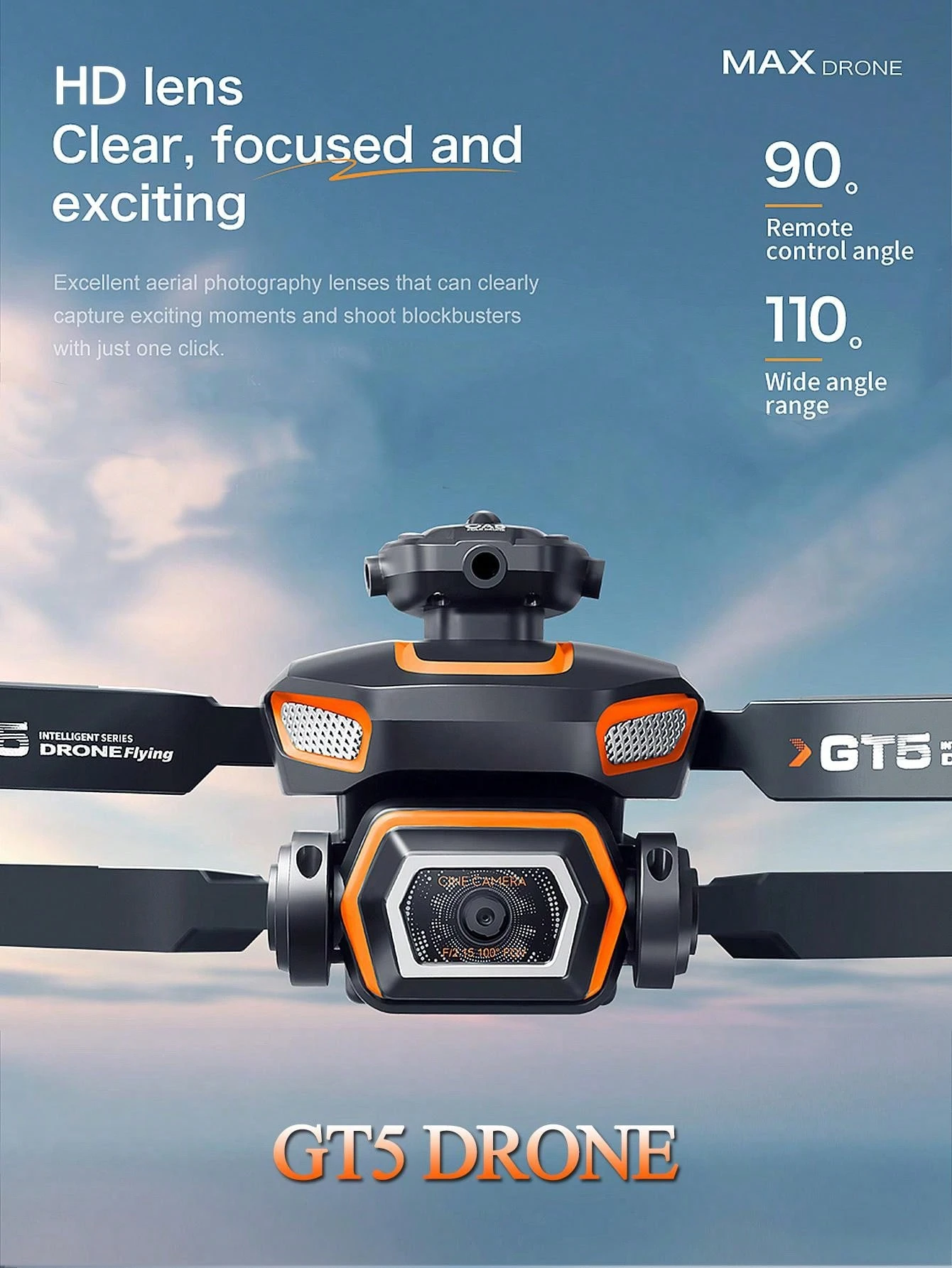 O drone de fotografia aérea GT5 Bumblebee Edition 2024 é equipado com ...