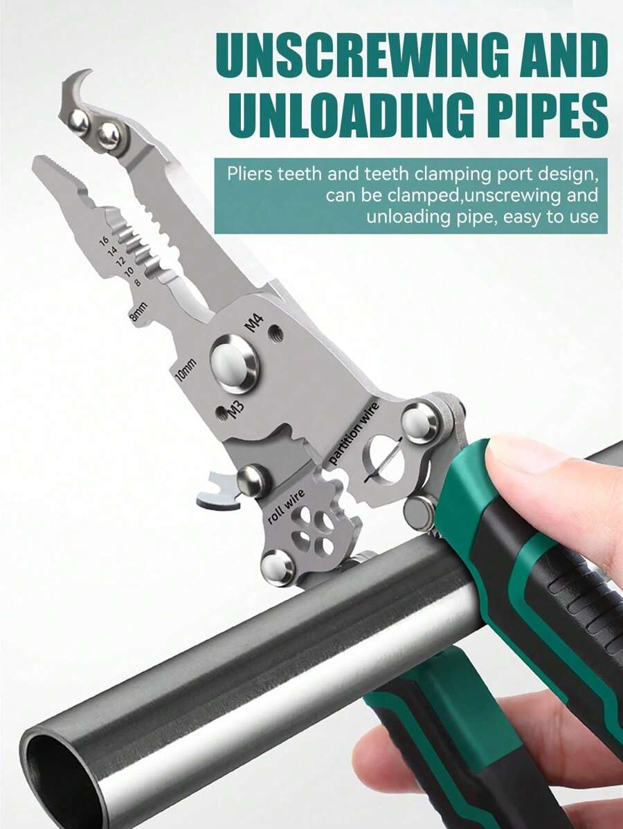 1PC 18 In 1 Foldable Wire Stripper Crimper Crimper Cable Cutter ...