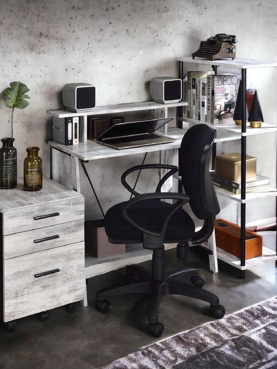 Home Office Desk,Computer With Black Finish Metal Legs L-Shape Write ...